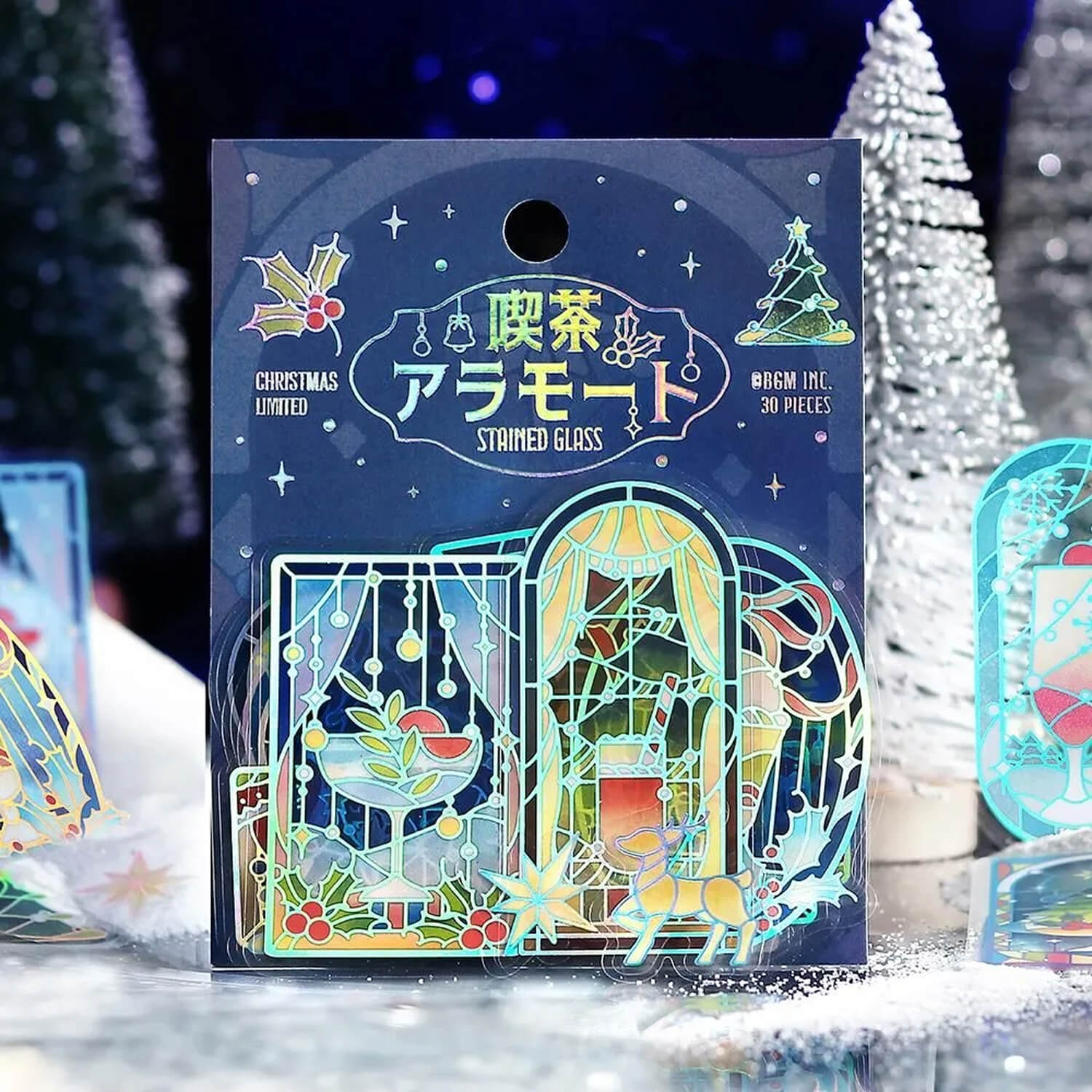 (2025 Winter Limited) BGM Clear Stickers – Café à la Mode: Stained Gla – Nagi