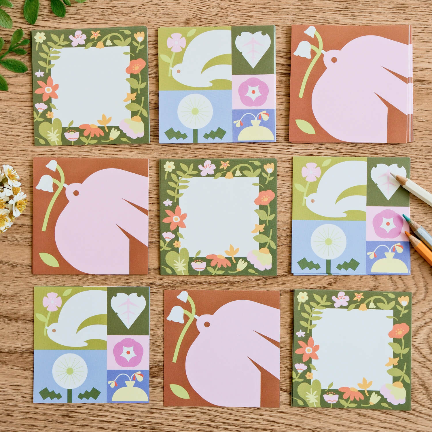Nagi Memo Sheet Set (60 Sheets) – Spring Garden | All Stationery | Nagi ...