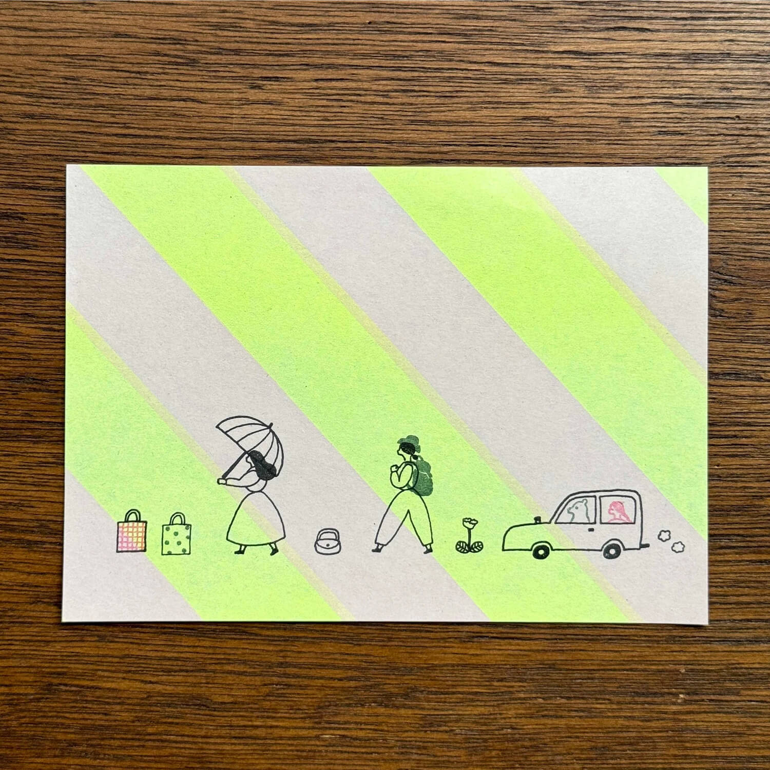 Necktie × Mizushima Jizai Pocket Stamp Set – On the Go – Nagi